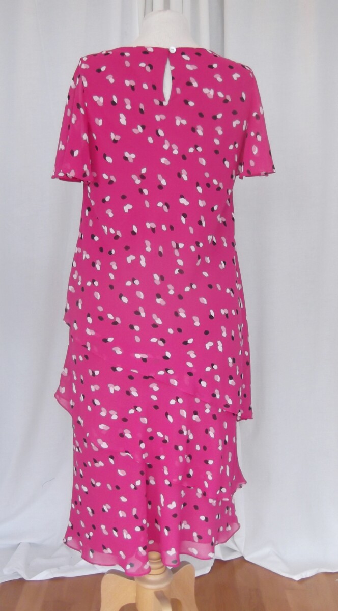 JACQUES VERT JACQUES VERT COLLECTION CLOVER PINK CREPE CHIFFON DRESS ...